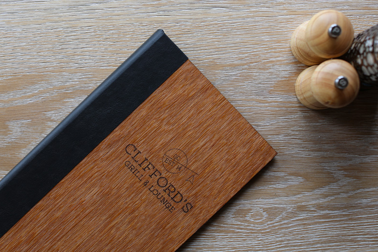 Custom Timber Menus and Chopping Boards for Cliffords - Potato Press